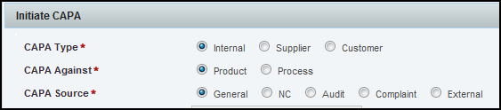 CAPA Types and Sources
